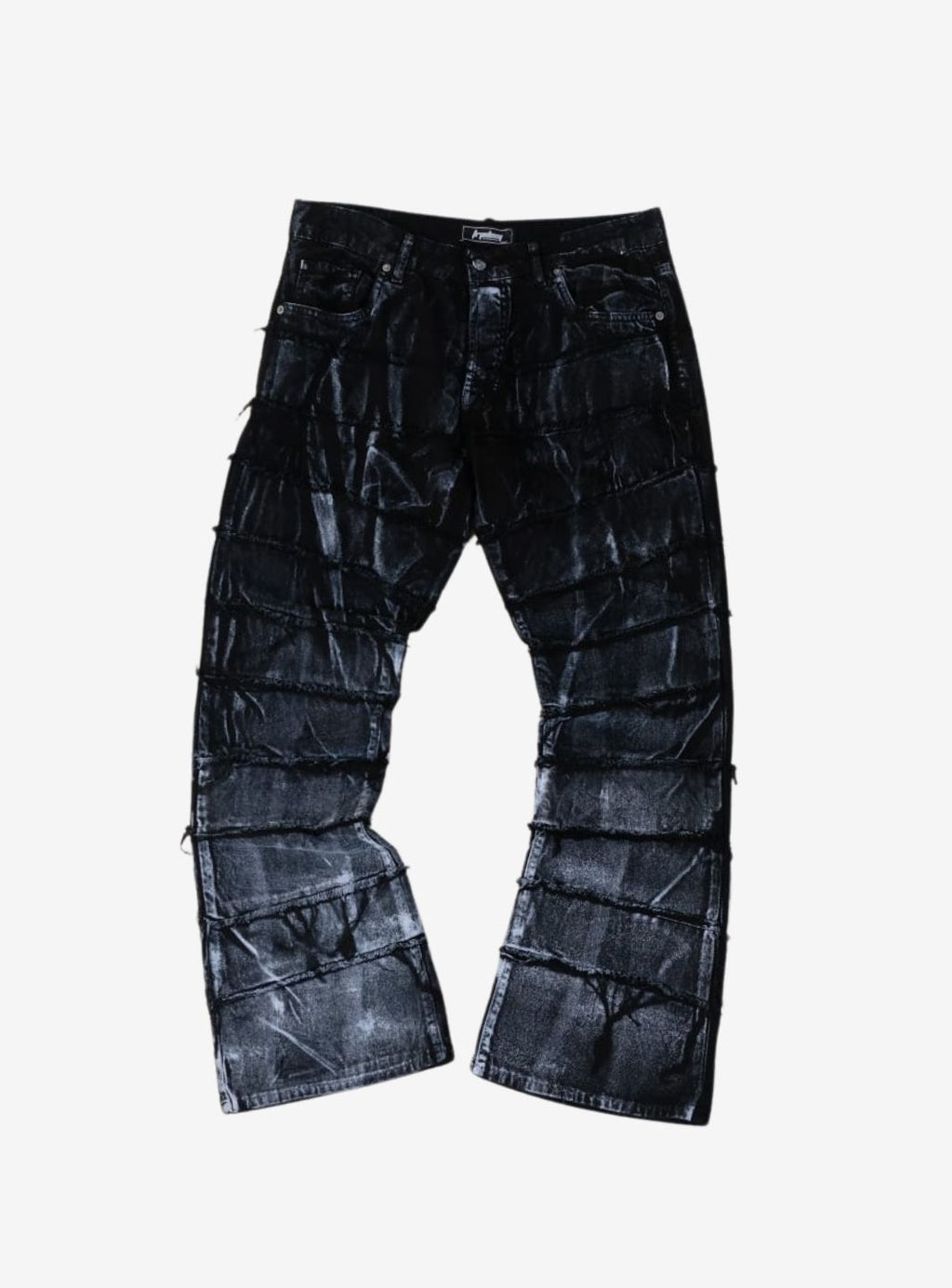 Trap Denim Painted Ripped Flare Jeans | ResellZone
